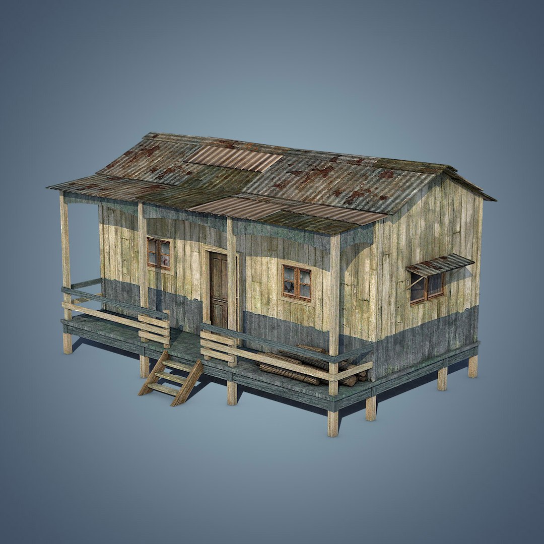3D Wooden House Model - TurboSquid 1248850