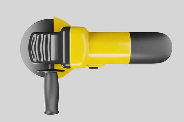 Yellow angle grinding machine tool 3D - TurboSquid 2012107