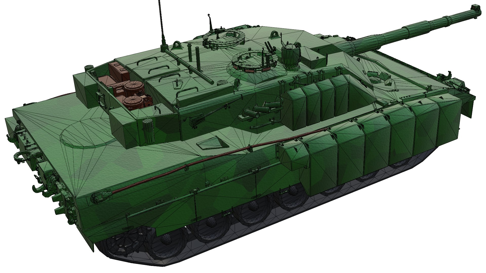Green Tank C1 Ariete 3D model - TurboSquid 1852160