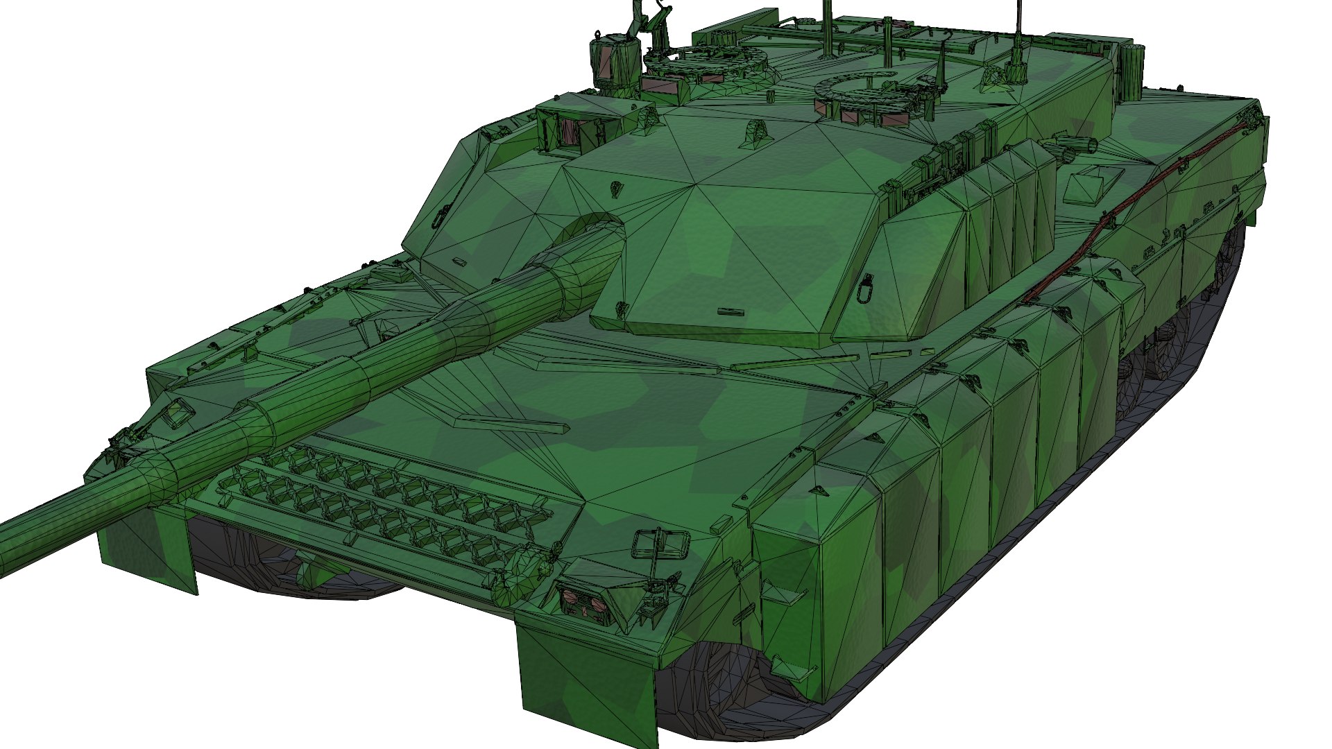 Green Tank C1 Ariete 3D model - TurboSquid 1852160
