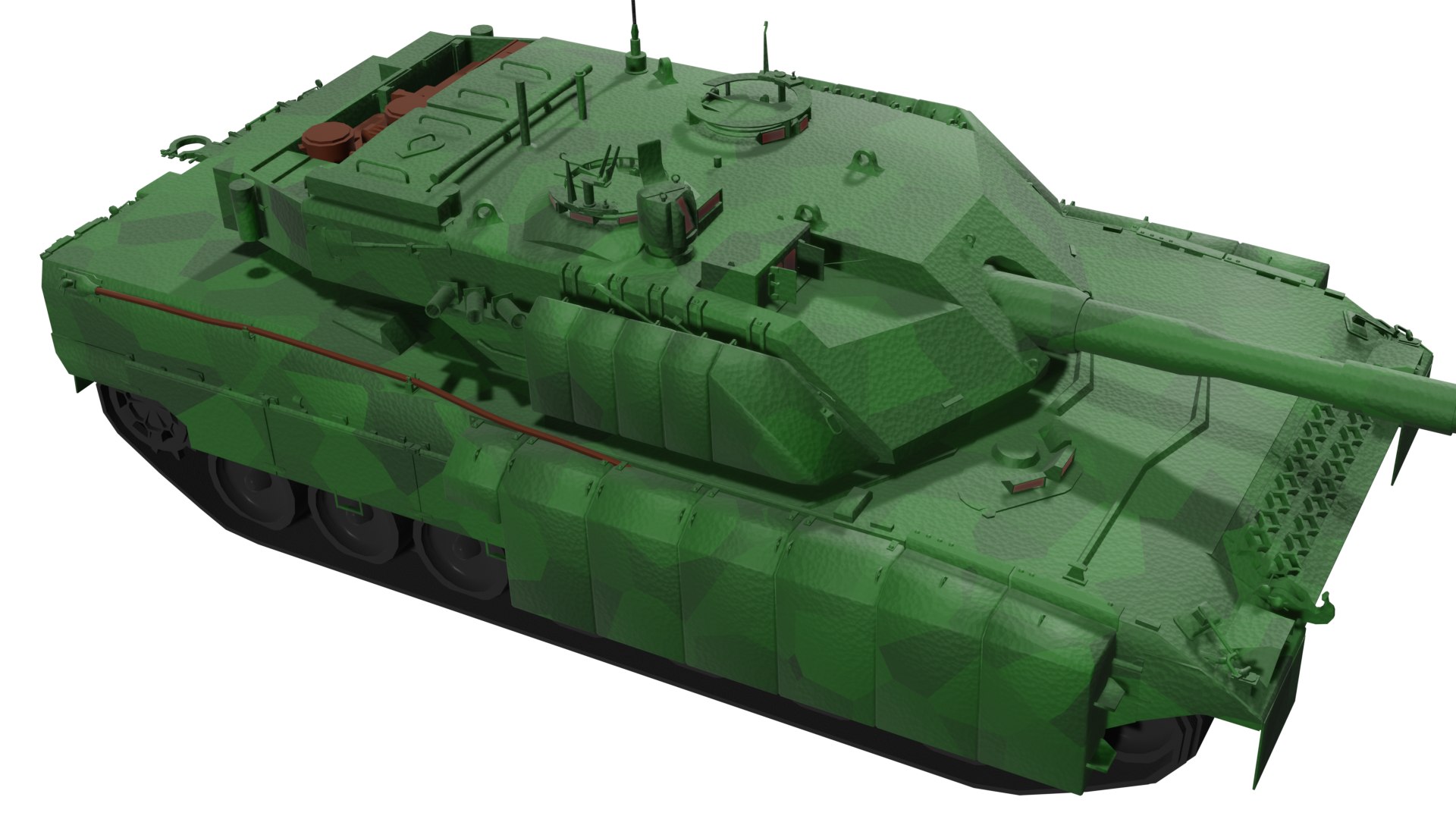 Green Tank C1 Ariete 3D model - TurboSquid 1852160