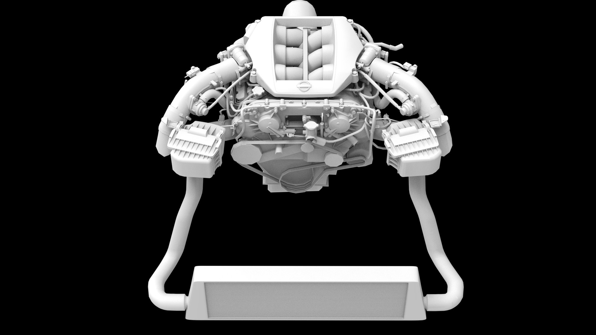 VR38DETT Nissan GTR R35 Low Poly Engine 3D Model - TurboSquid 2307264