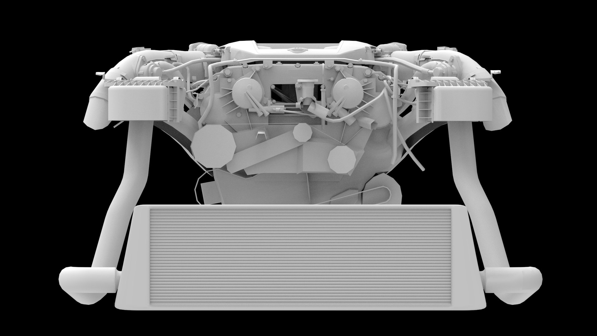 VR38DETT Nissan GTR R35 Low Poly Engine 3D Model - TurboSquid 2307264