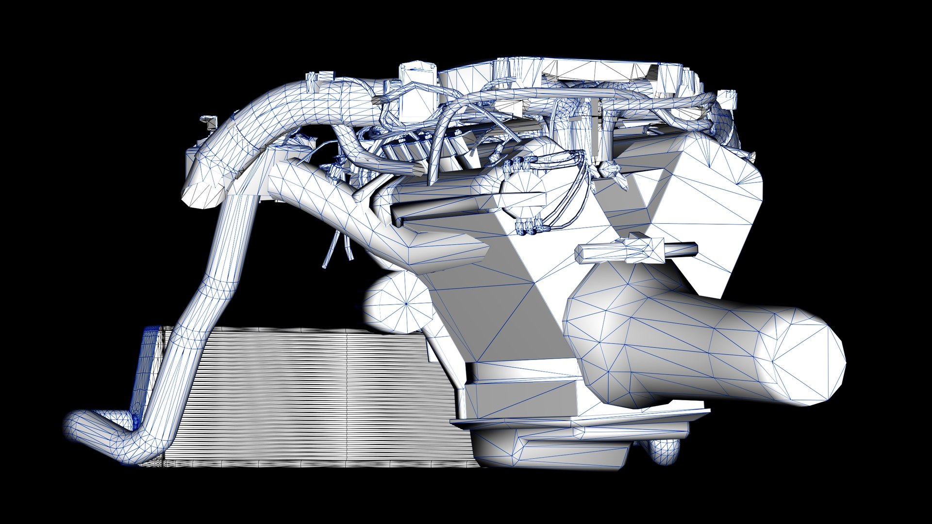 VR38DETT Nissan GTR R35 Low Poly Engine 3D Model - TurboSquid 2307264
