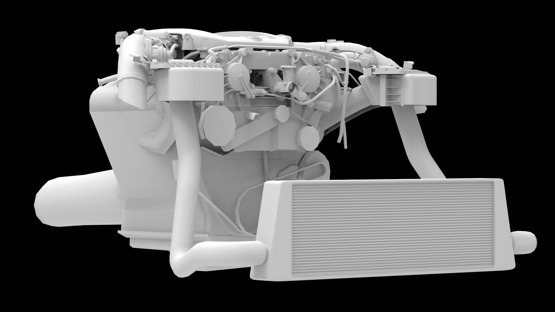 VR38DETT Nissan GTR R35 Low Poly Engine 3D Model - TurboSquid 2307264