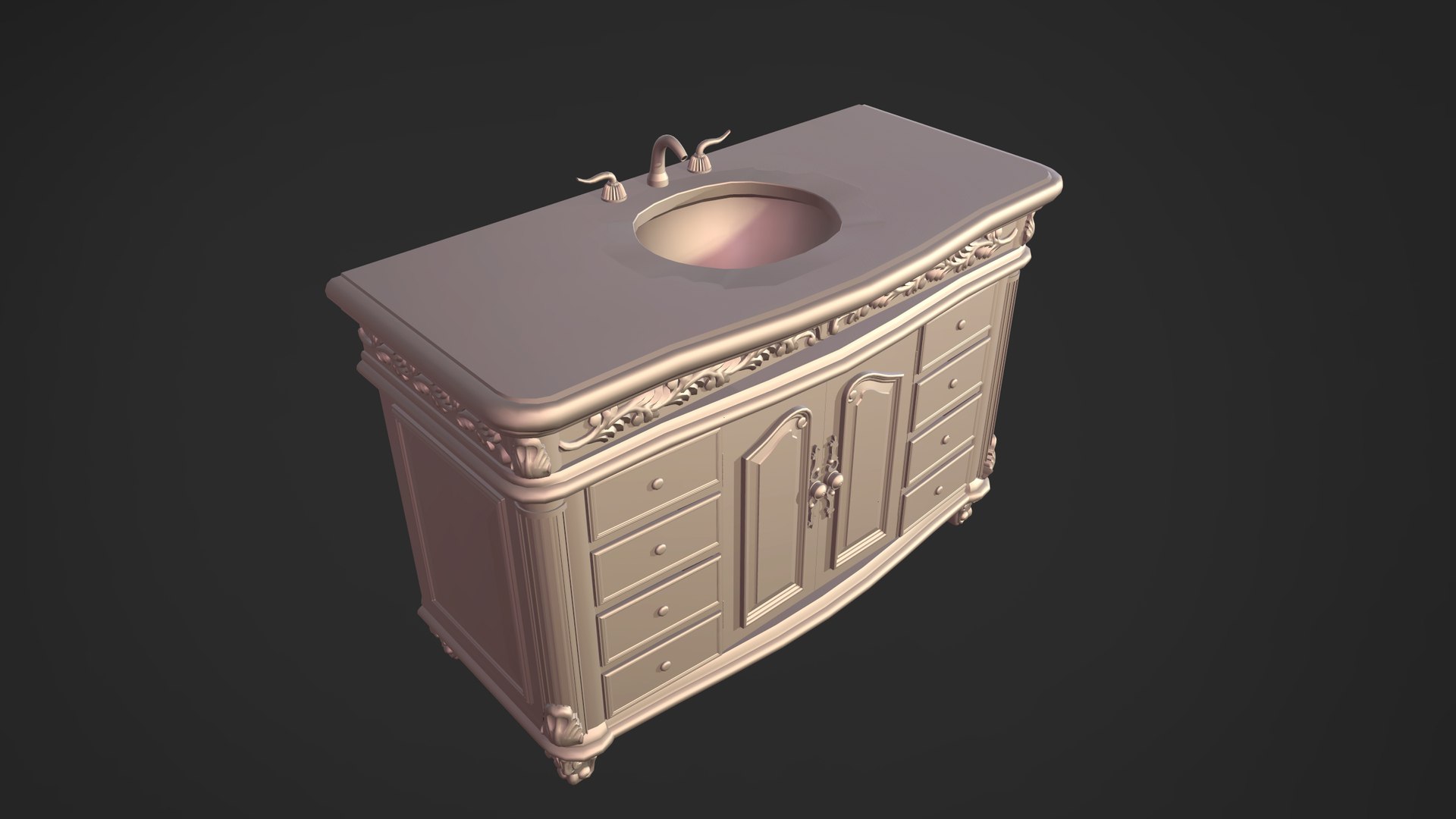 Vanity 3D Model - TurboSquid 1641869