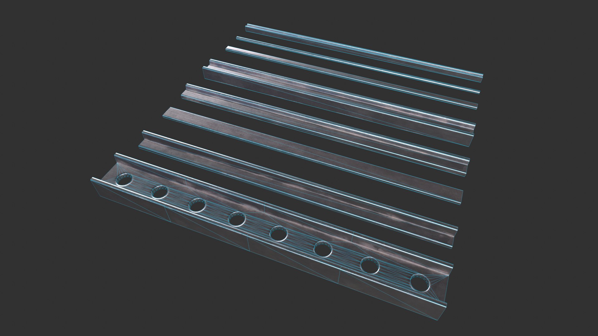 3D Generic Steel Beams - TurboSquid 2085916