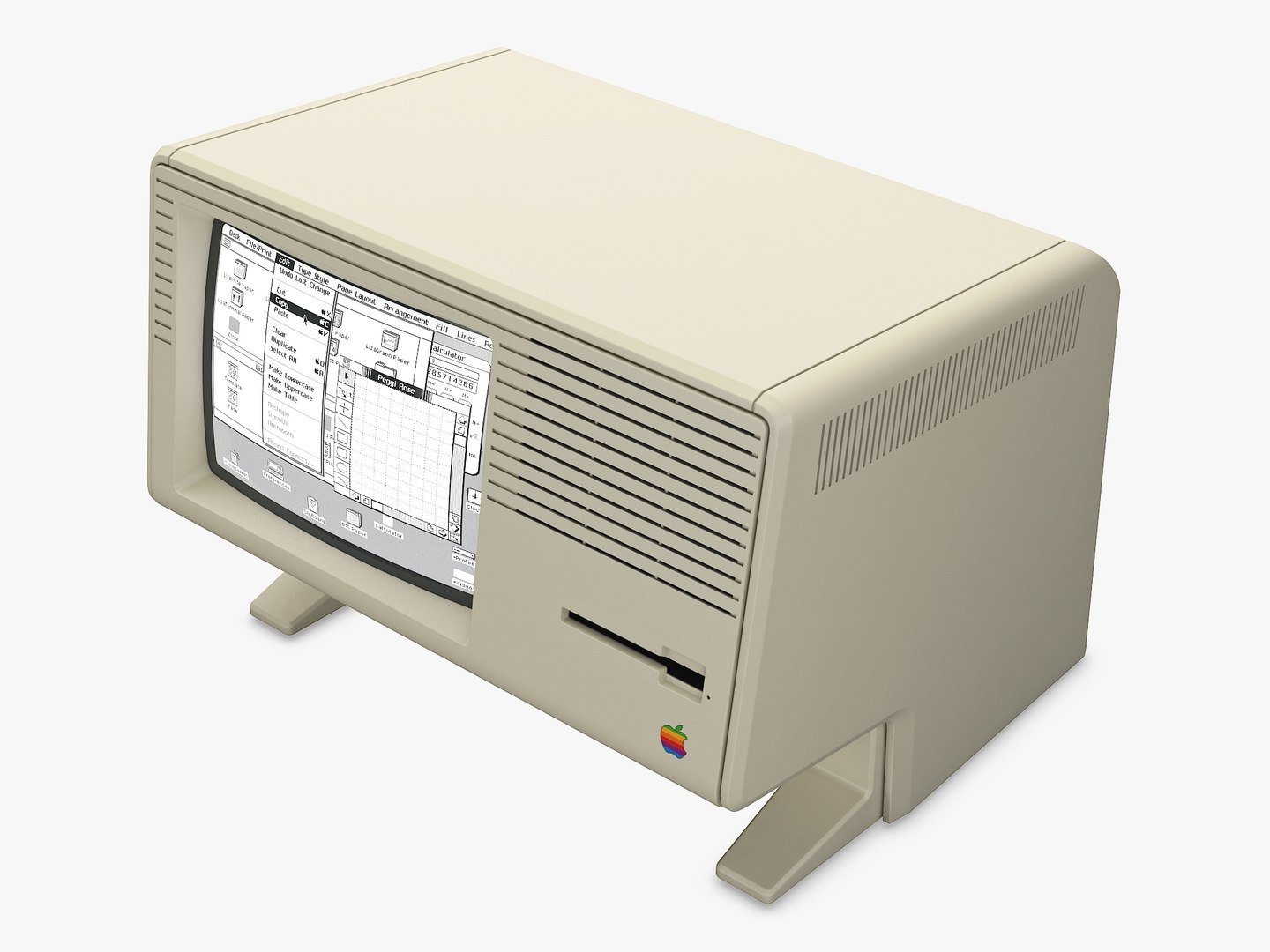3D Apple Lisa 2 Macintosh XL A6S0300 Monoblock Vintage 1984-1986 M 1 - TurboSquid 2378400