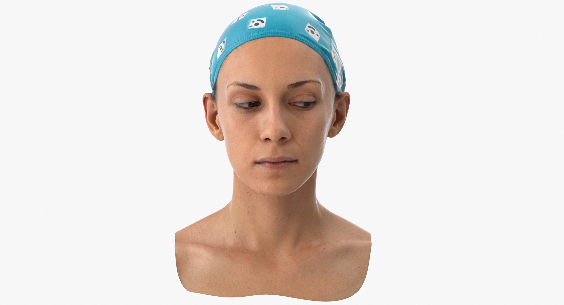 Modello 3D Athena Human Head Eyes gira a sinistra AU61 Clean Scan ...