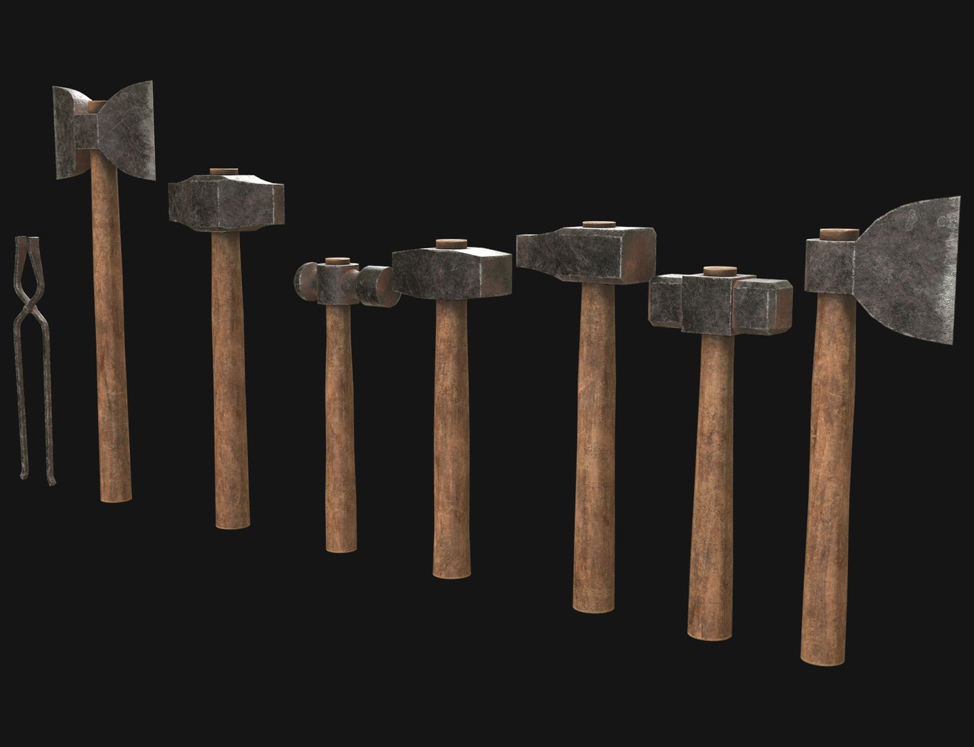 Ironwork Tools 3D Model - TurboSquid 2302225