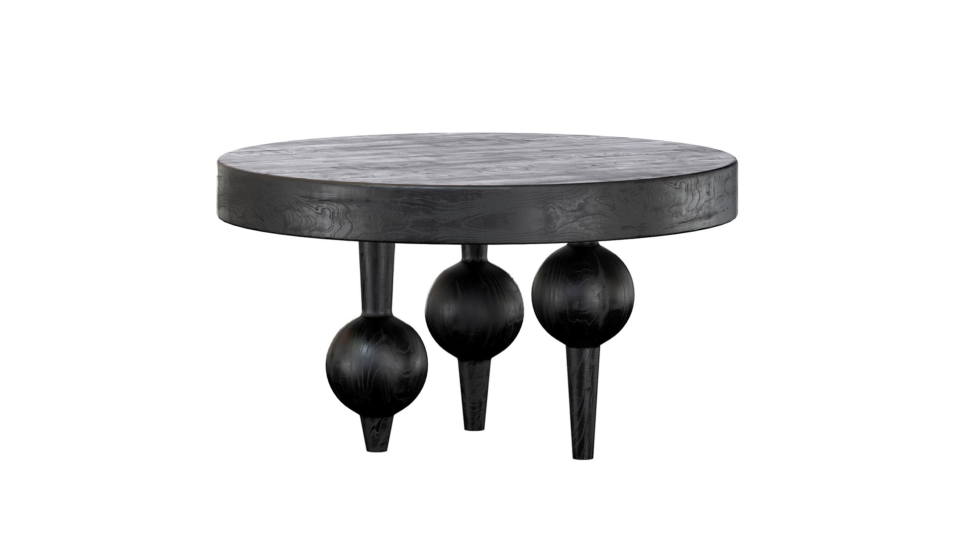 3D Bois Blanc Dining table mango spherical legs model - TurboSquid 2064098