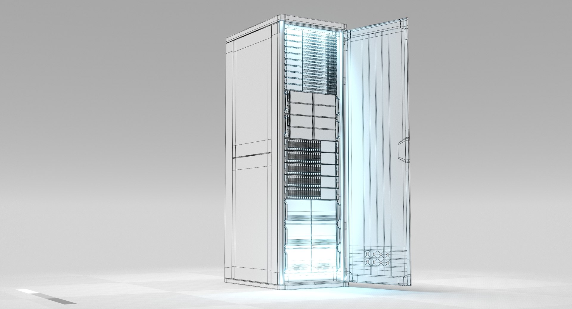 Server cabinet 3D model - TurboSquid 1544944
