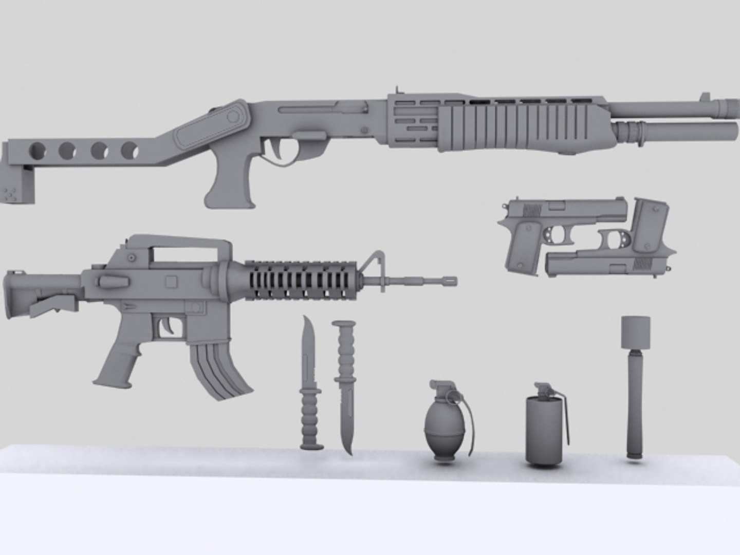 3d M4 Colt Spas 12 Model
