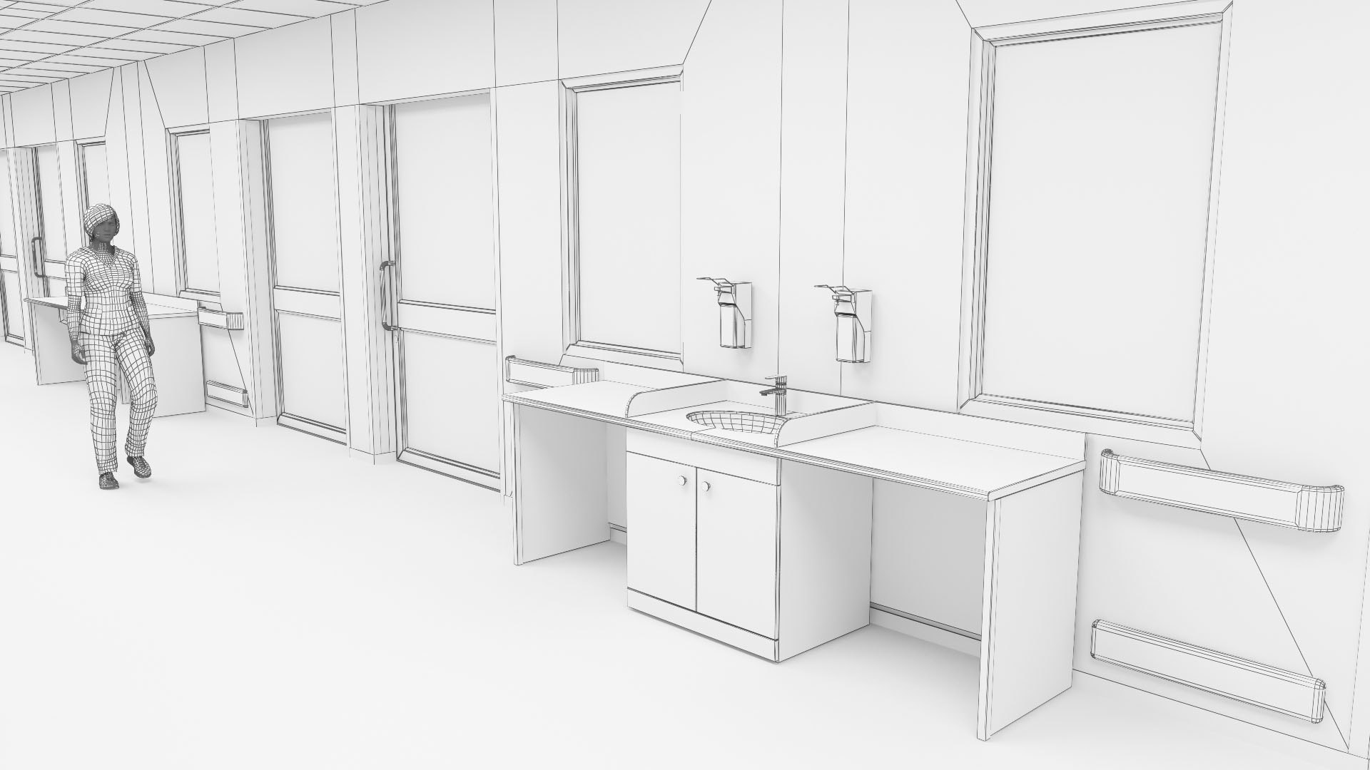 Hospital Hallway 3D Model - TurboSquid 1852497