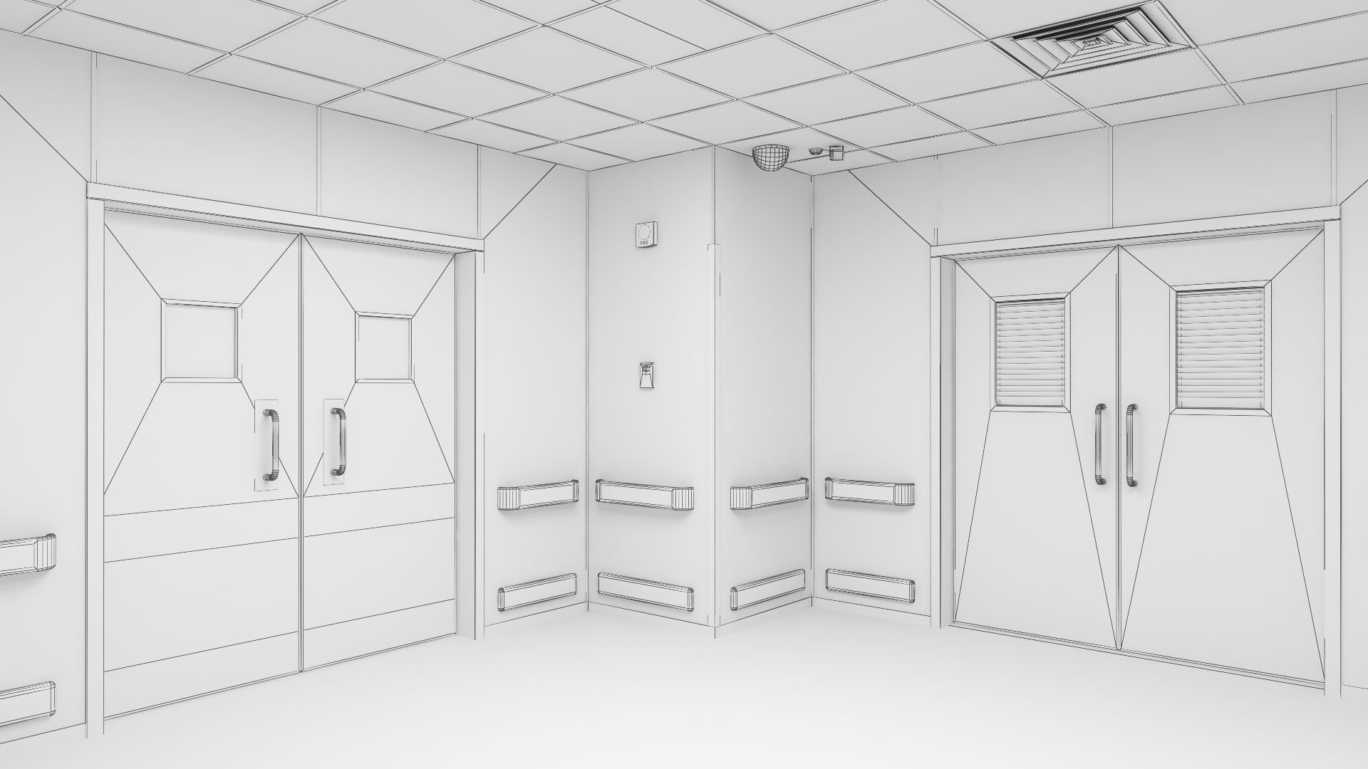 Hospital Hallway 3D model - TurboSquid 1852497