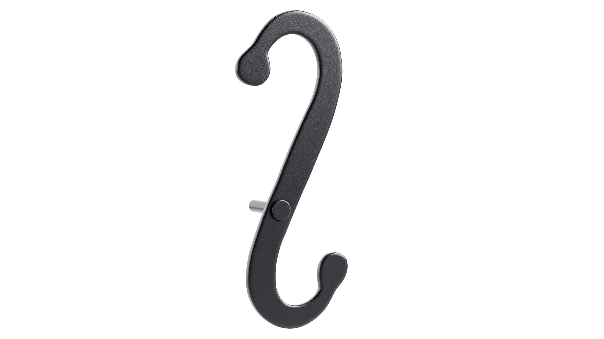 3D Model Shutter Dog Pair Black Decorative S Shaped Wrought Iron ...