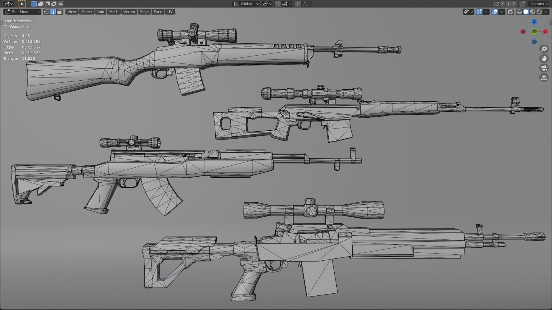 Weapon Marksman Rifle Woodpecker AC80 SKS SVD 3D Model - TurboSquid 1819867