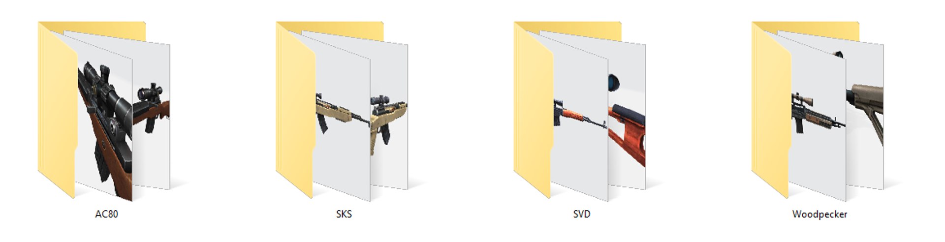 Weapon Marksman Rifle Woodpecker AC80 SKS SVD 3D Model - TurboSquid 1819867
