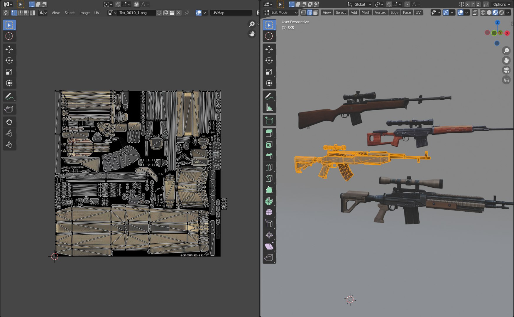 Weapon Marksman Rifle Woodpecker AC80 SKS SVD 3D Model - TurboSquid 1819867