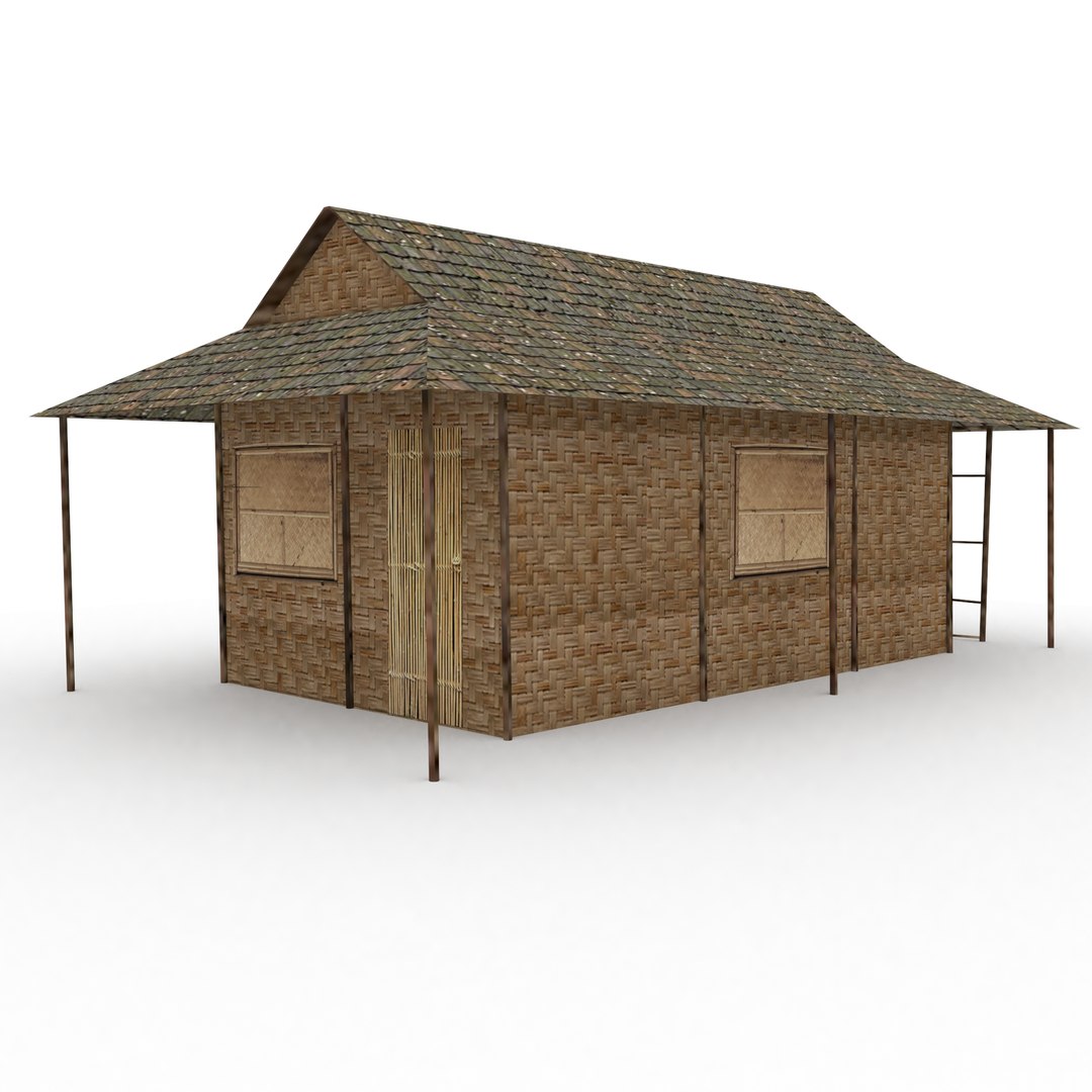 Old Woven Bamboo House 3D - TurboSquid 1764828