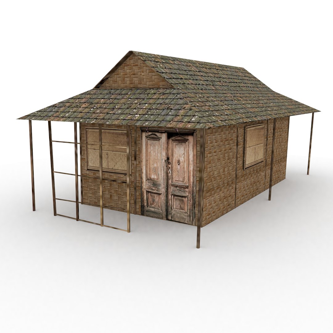 Old Woven Bamboo House 3D - TurboSquid 1764828