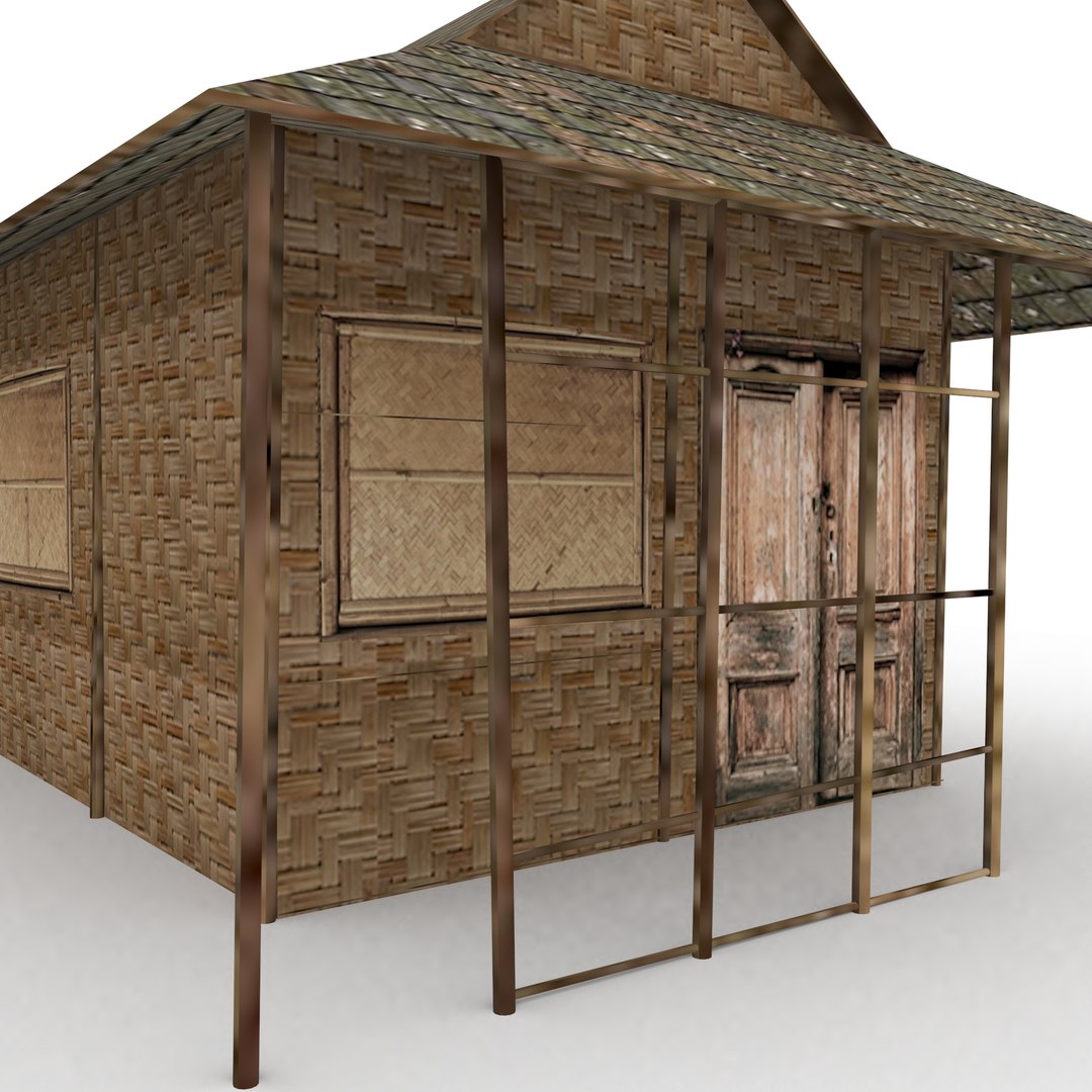 Old Woven Bamboo House 3D - TurboSquid 1764828