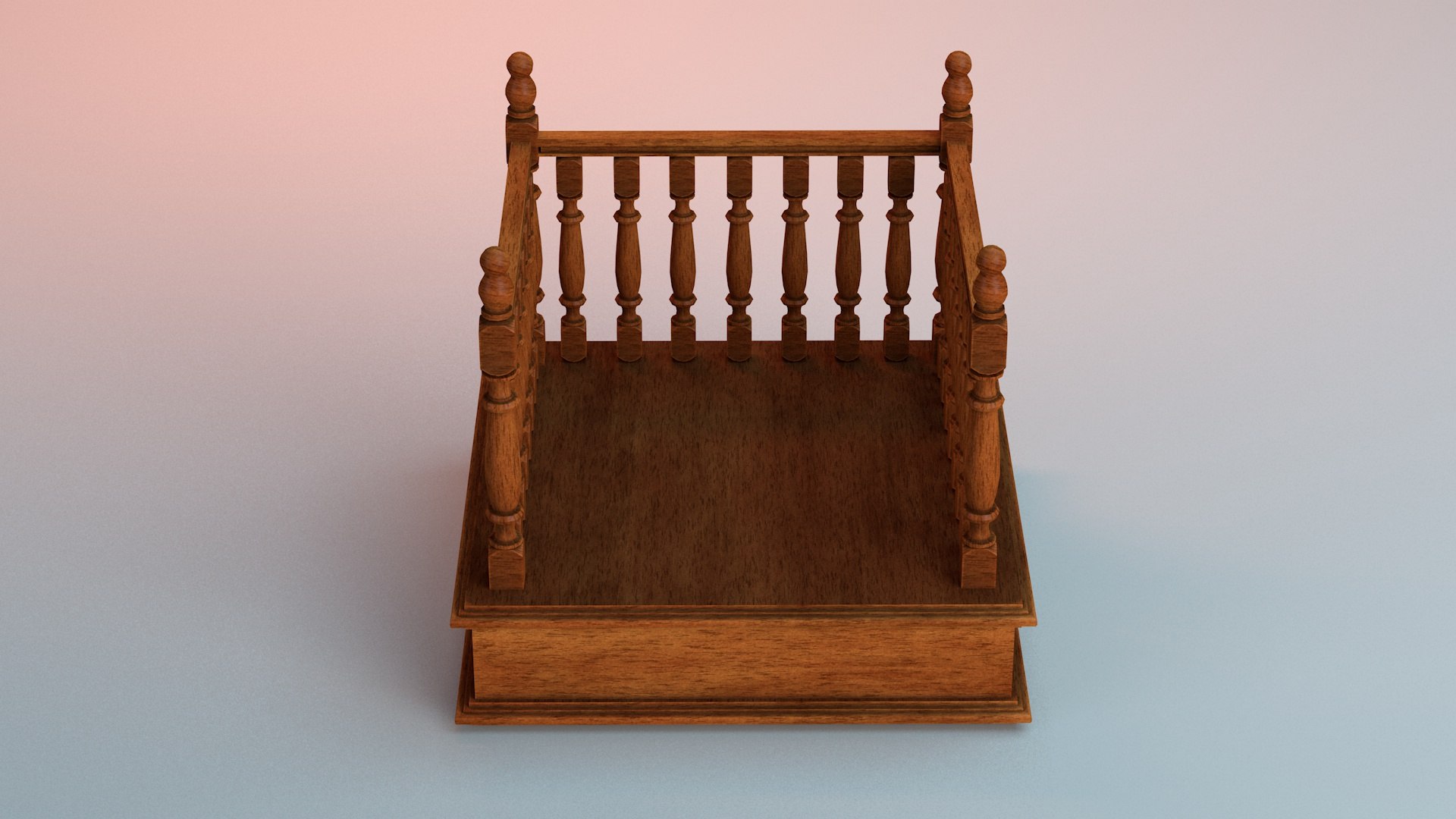 Wooden Witness Box 3D Model - TurboSquid 2349234