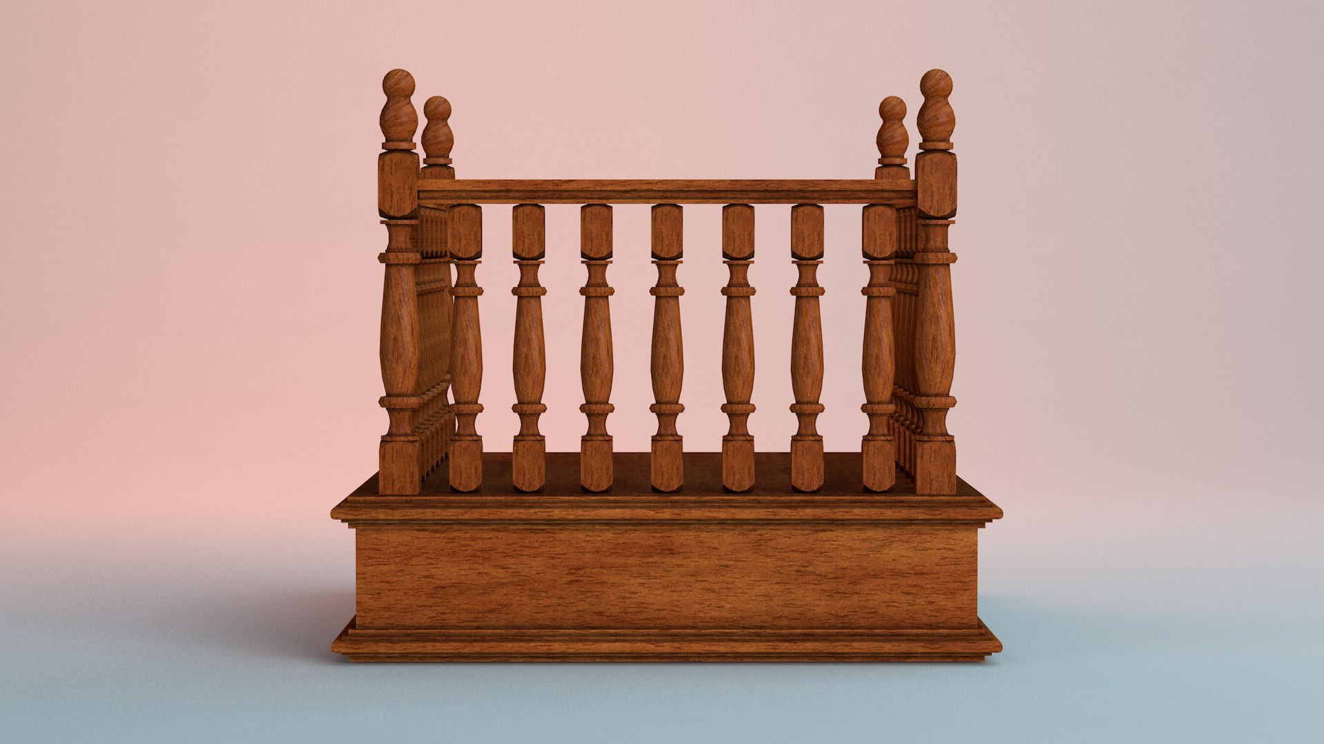 Wooden Witness Box 3D Model - TurboSquid 2349234