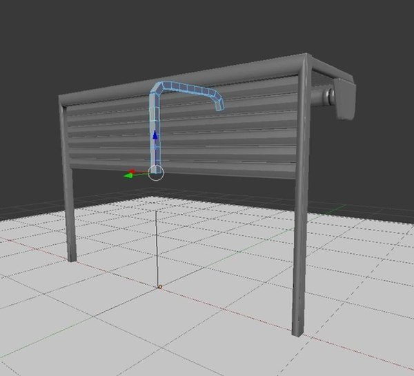 free rigged roller shutters 3d model