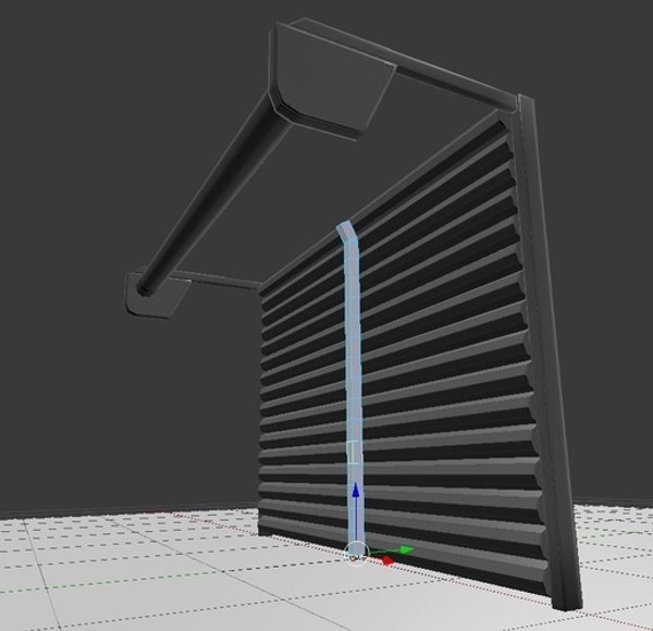 free rigged roller shutters 3d model