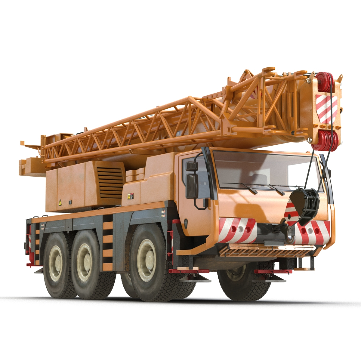 compact mobile crane rigged 3d max
