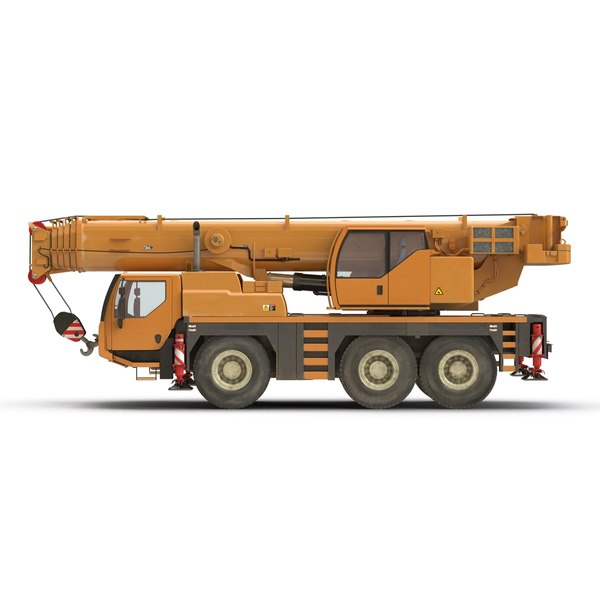 compact mobile crane rigged 3d max