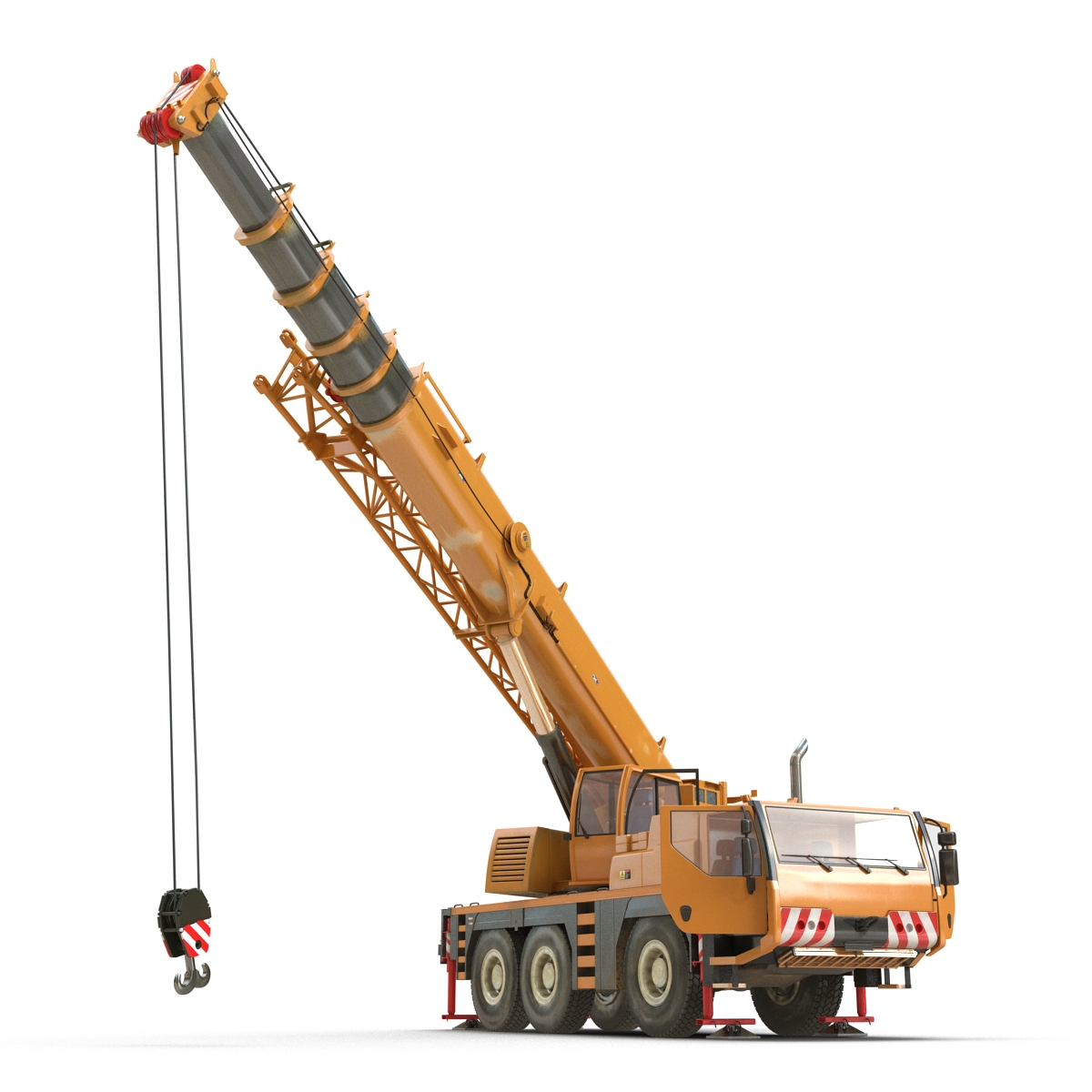 compact mobile crane rigged 3d max