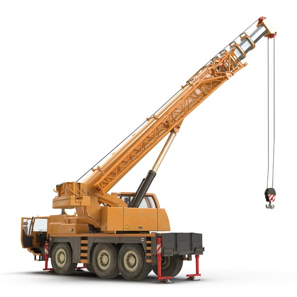 compact mobile crane rigged 3d max