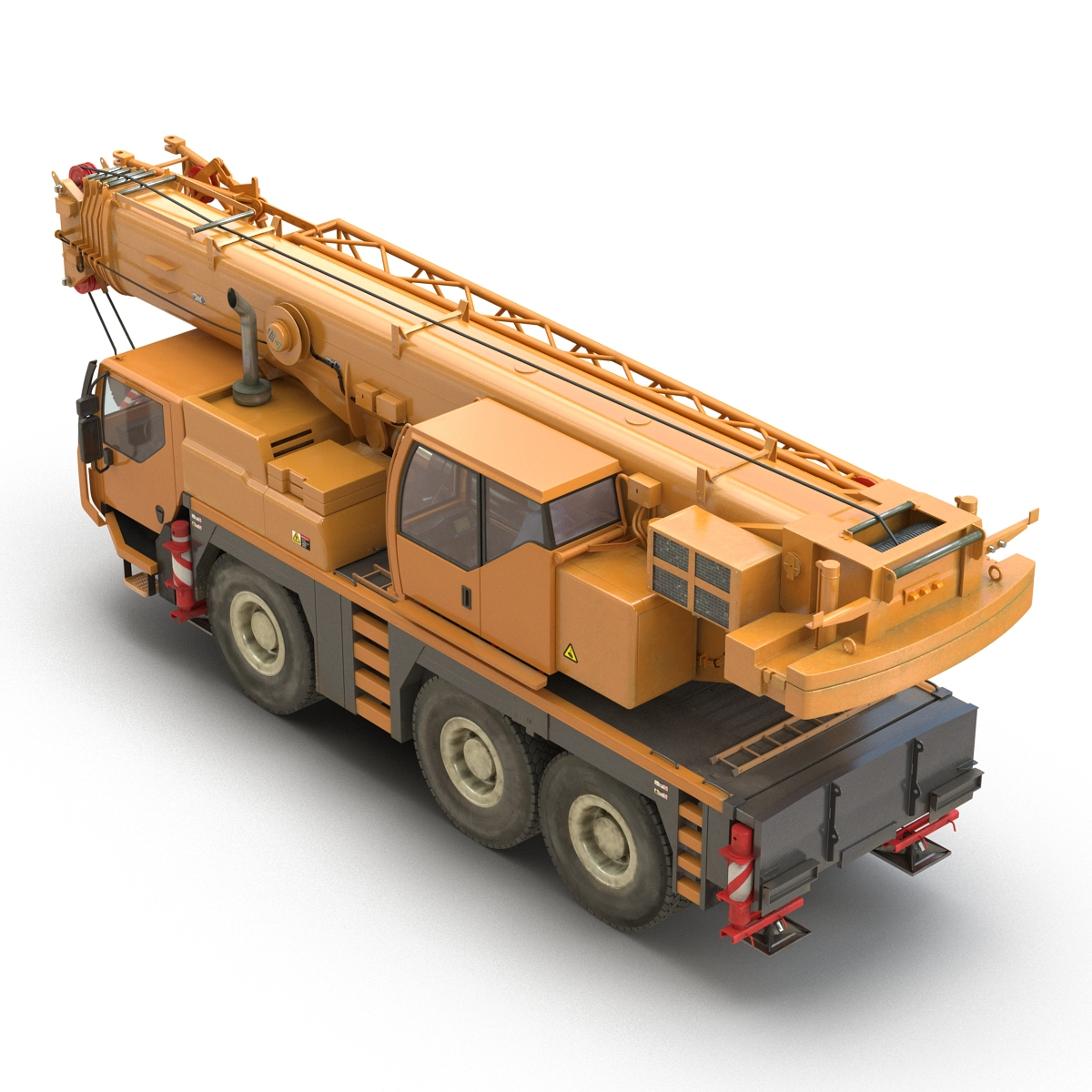 compact mobile crane rigged 3d max