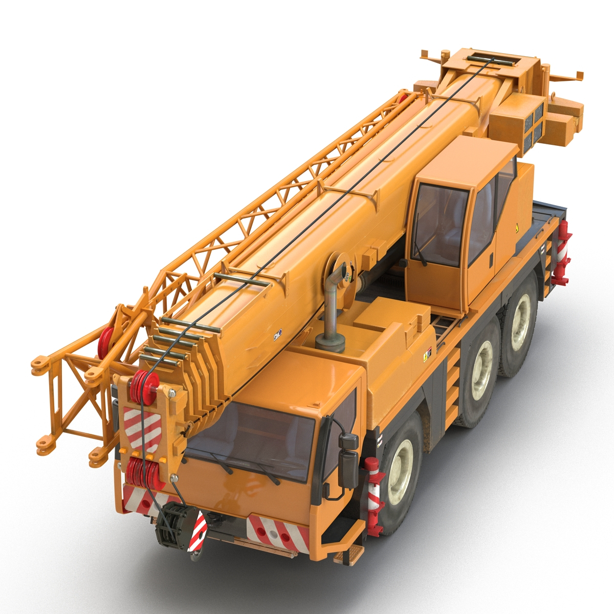 compact mobile crane rigged 3d max