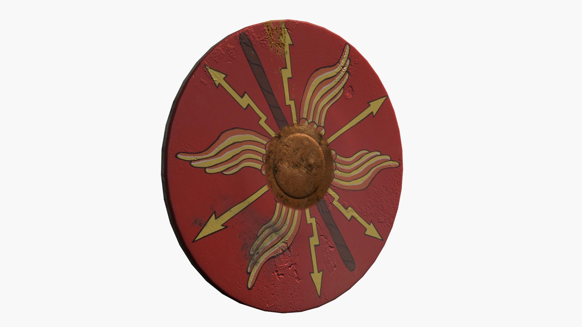 3D Roman Shield Low Poly Model - TurboSquid 1984520