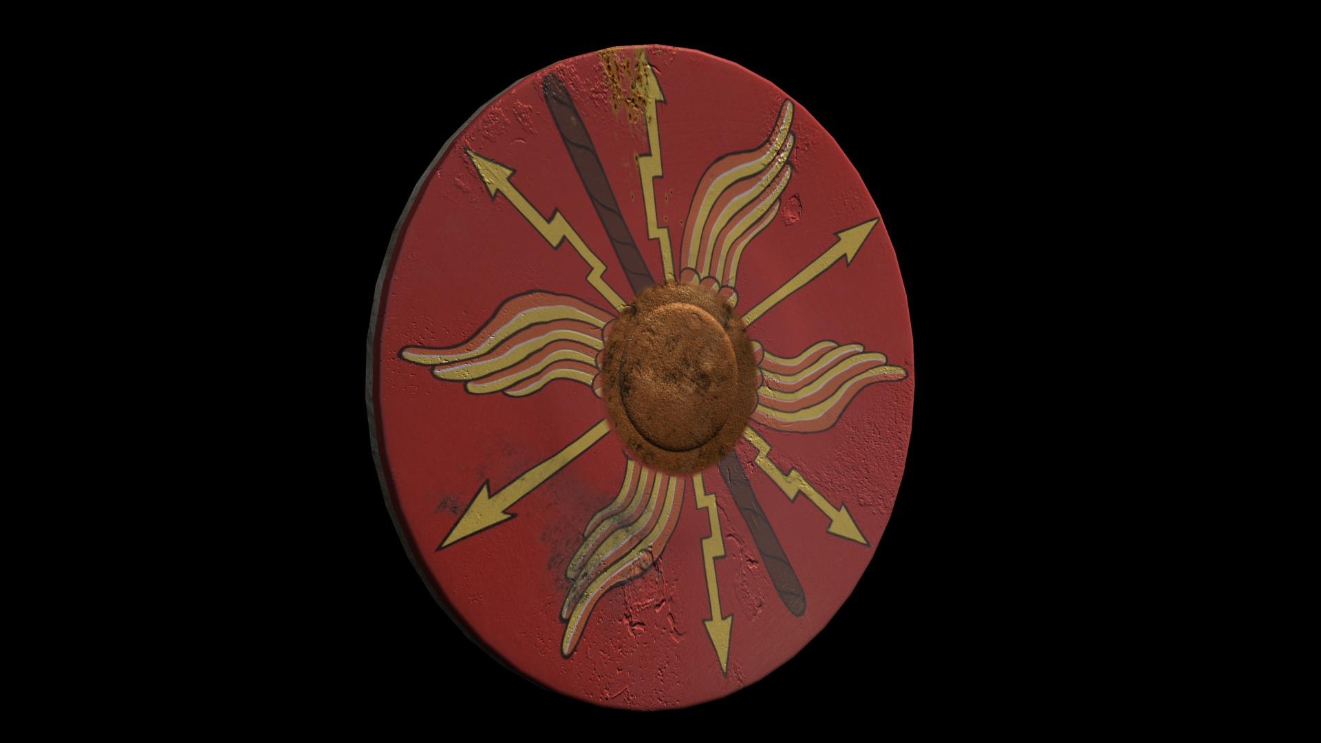 3D Roman Shield Low Poly Model - TurboSquid 1984520
