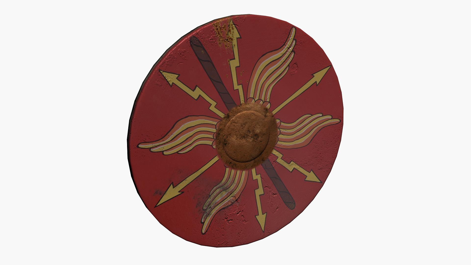 3D Roman Shield Low Poly Model - TurboSquid 1984520
