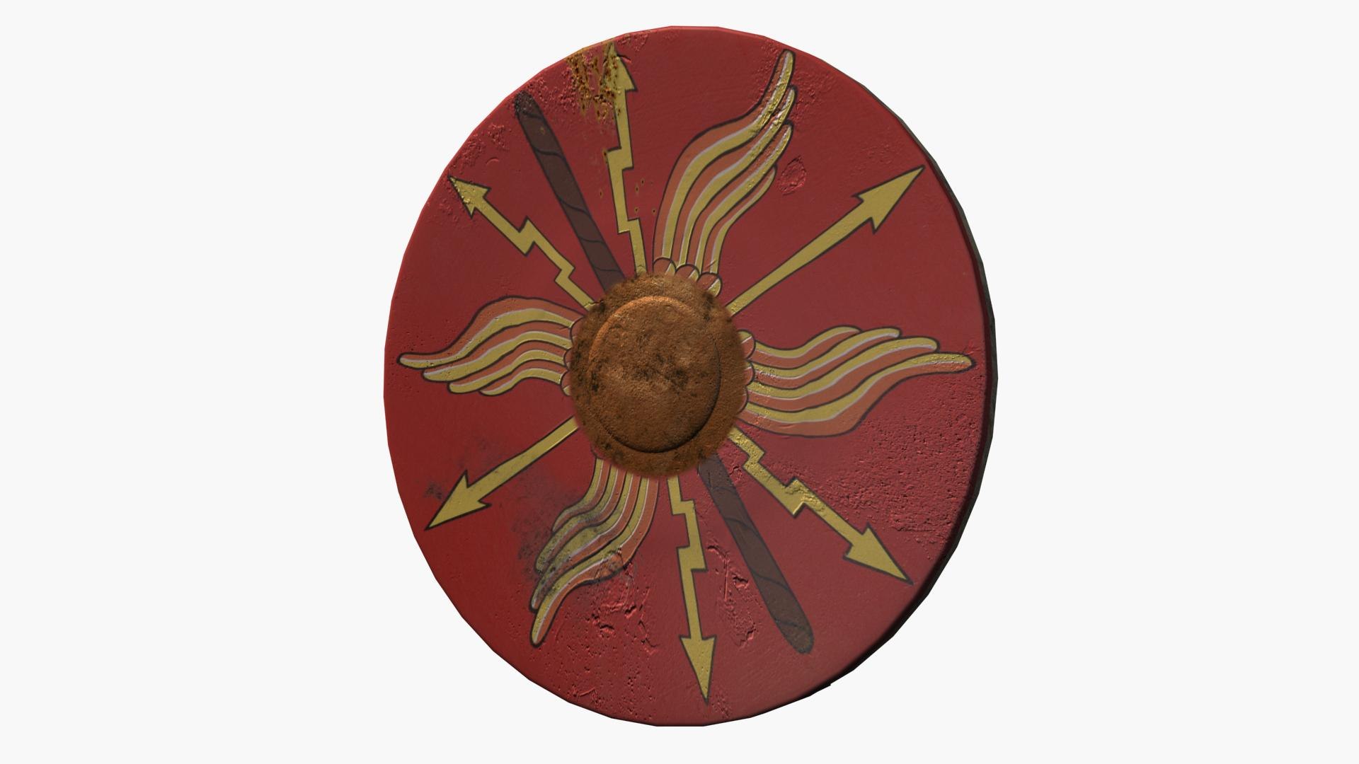 3D Roman Shield Low Poly Model - TurboSquid 1984520