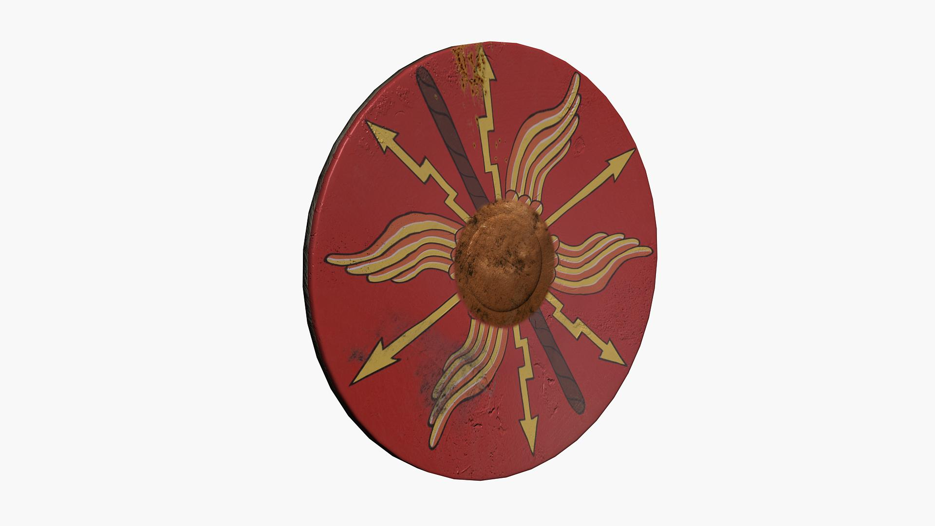 3D Roman Shield Low Poly Model - TurboSquid 1984520