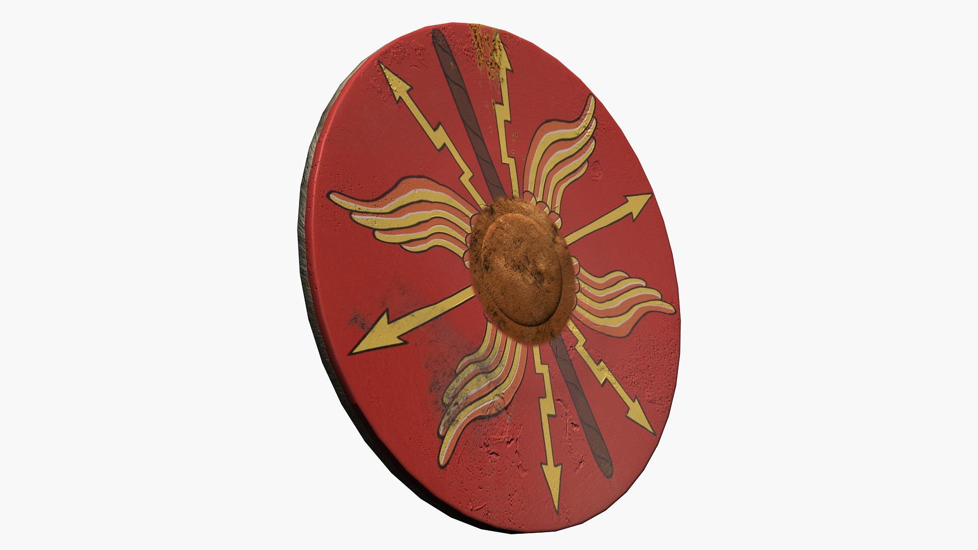 3D Roman Shield Low Poly Model - TurboSquid 1984520