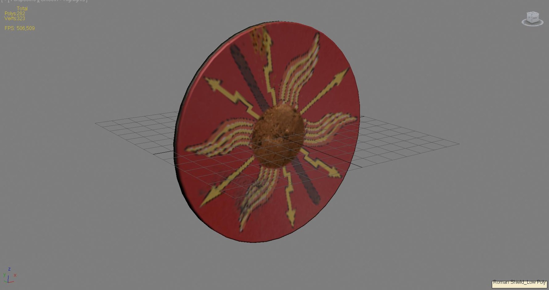3D Roman Shield Low Poly Model - TurboSquid 1984520