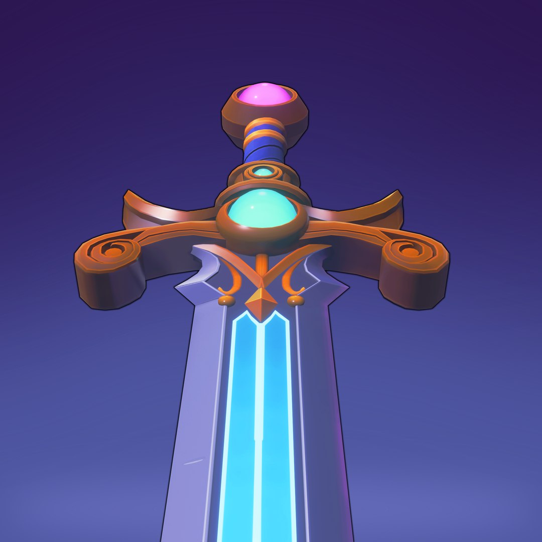 Stylized Fantasy Sword 3D Model - TurboSquid 2286549