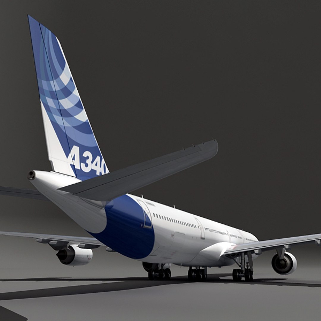 airbus a340-600 plane 3d max