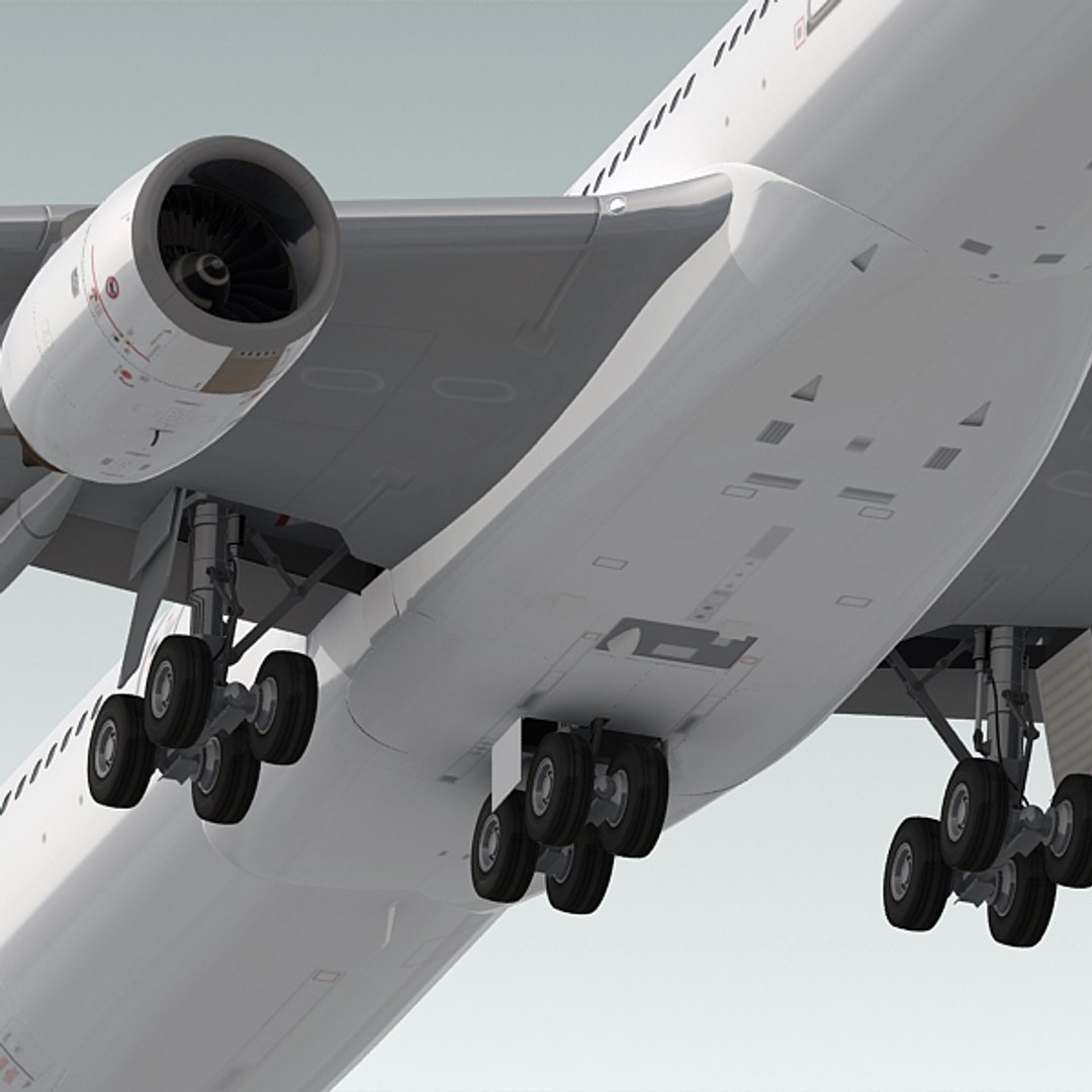airbus a340-600 plane 3d max