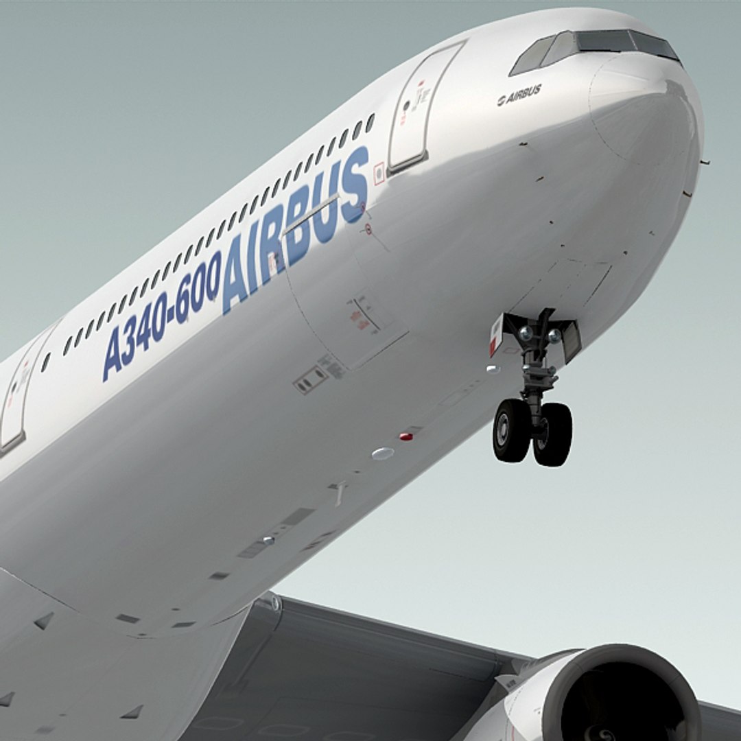 airbus a340-600 plane 3d max