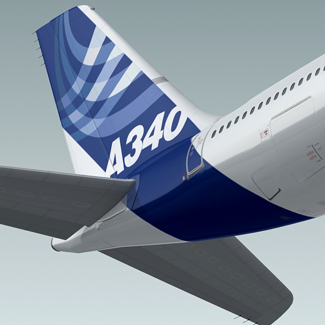 airbus a340-600 plane 3d max