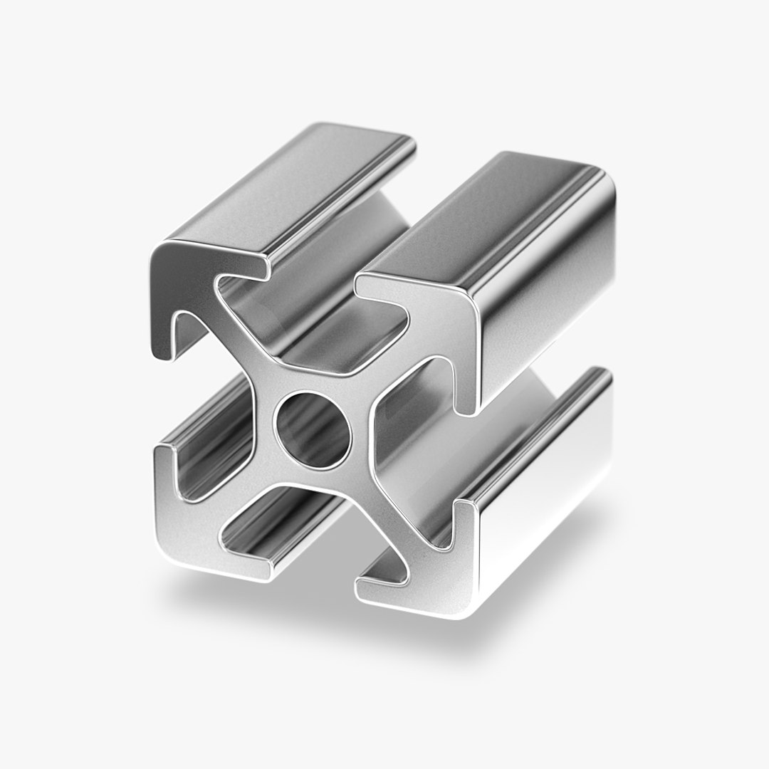 modelo 3d Perfil de aluminio de extrusión 20x20 - TurboSquid 1304527