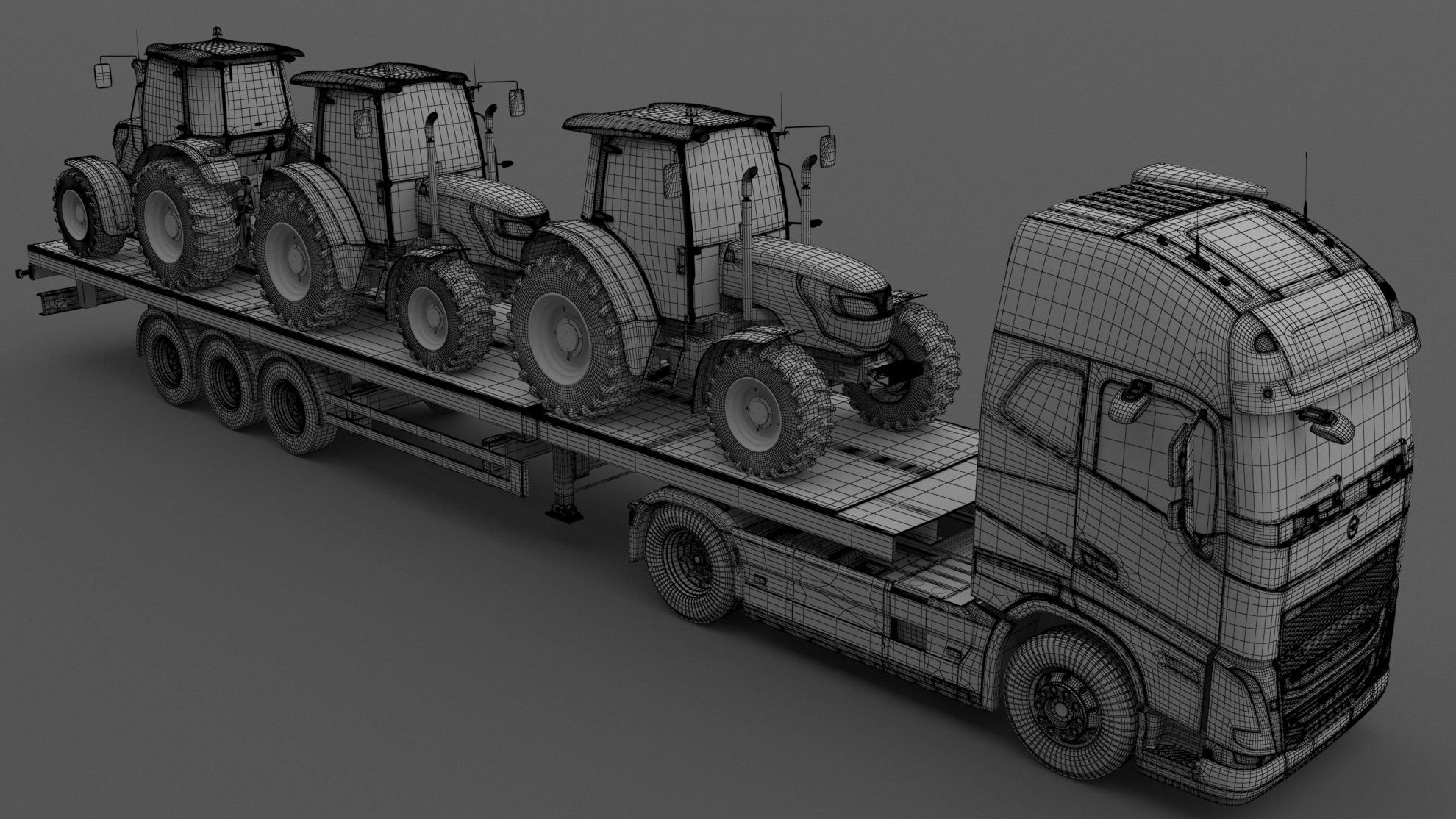 Fh16 tractor trailer 3D model - TurboSquid 1624637